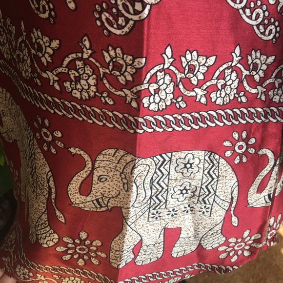 Antilia Femme | Tops | Beautiful Red Elephant Top | Poshmark